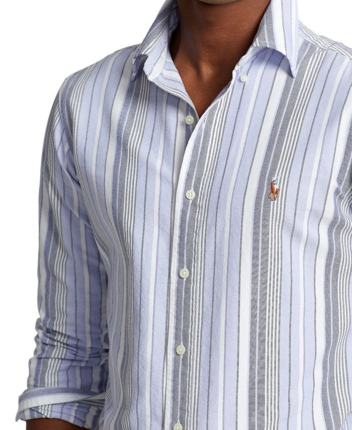 Polo Ralph Lauren Men's Classic-Fit Striped Oxford Shirt - Macy's