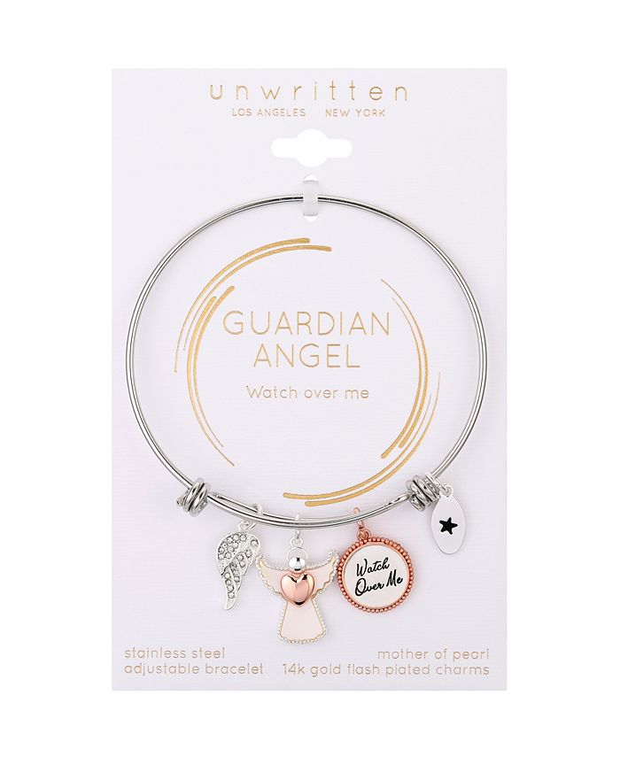 Unwritten 14K Rose Gold Flash-Plated Brass Mother of Pearl and Crystal ...