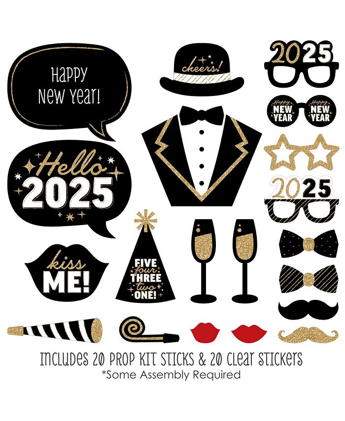Big Dot of Happiness Hello New Year - 2023 NYE Party Photo Booth Props ...