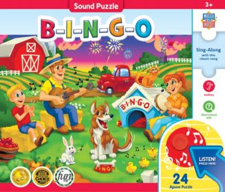 Masterpieces 24 Piece Sing-A-Long Sound Puzzle - B-I-N-G-O - 18"x24 ...