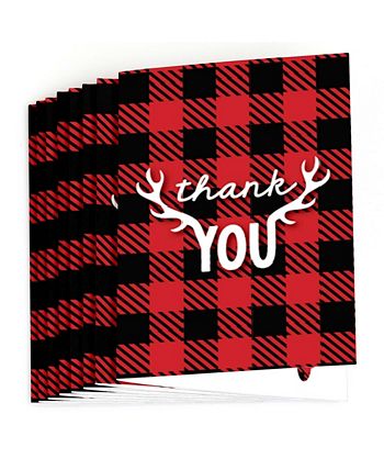 Big Dot of Happiness Prancing Plaid - Christmas Holiday Buffalo Plaid ...