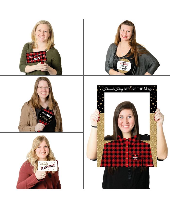 Big Dot of Happiness Flannel Fling Before the Ring - Bachelorette Photo ...