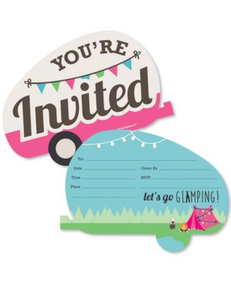 Big Dot of Happiness Let's Go Glamping - Shaped Glamping Fill-in ...