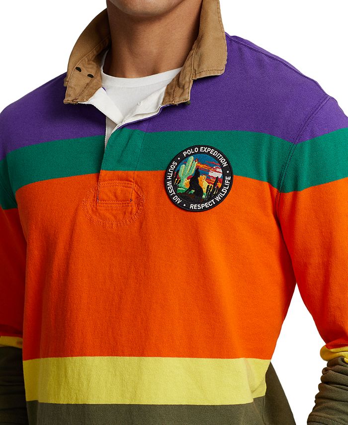 Polo Ralph Lauren Men's Classic-Fit Striped Jersey Rugby Shirt - Macy's