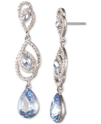 Givenchy Pavé, Marquise & Pear-Shape Crystal Linear Drop Earrings - Macy's