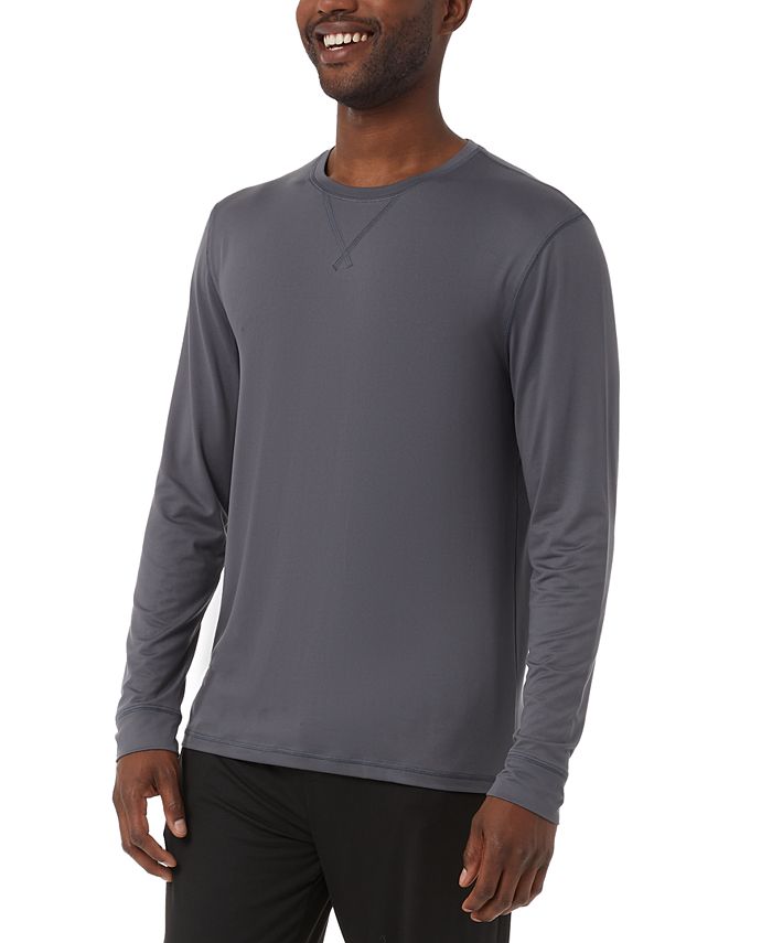 32 Degrees Men's Crewneck Long-Sleeve Pajama Shirt - Macy's