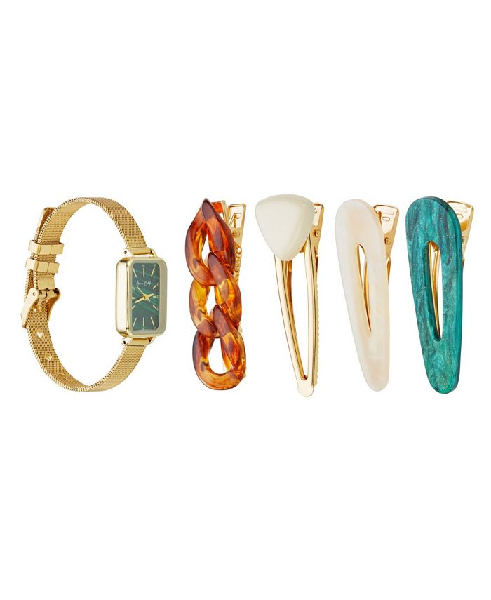 Jessica Carlyle Women's Shiny Gold-Tone Mesh Bracelet Watch 23mm Gift ...