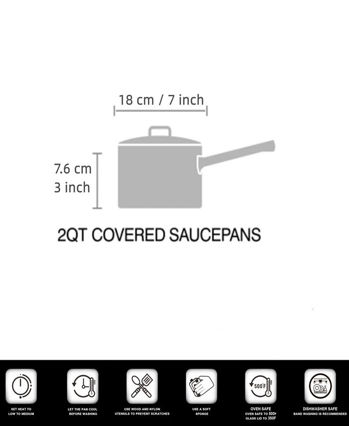 Cooks Standard 2-QT Classic Stainless Steel SaucePan/Sauce Pan with ...