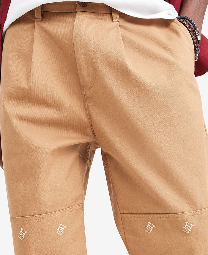Tommy Hilfiger Men's Single Pleat Monogrammed Chino Pants & Reviews ...