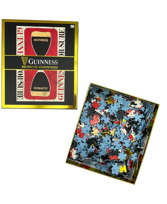 Front Porch Classics Guinness Foil Accented Retro Puzzle Set, 1000 ...
