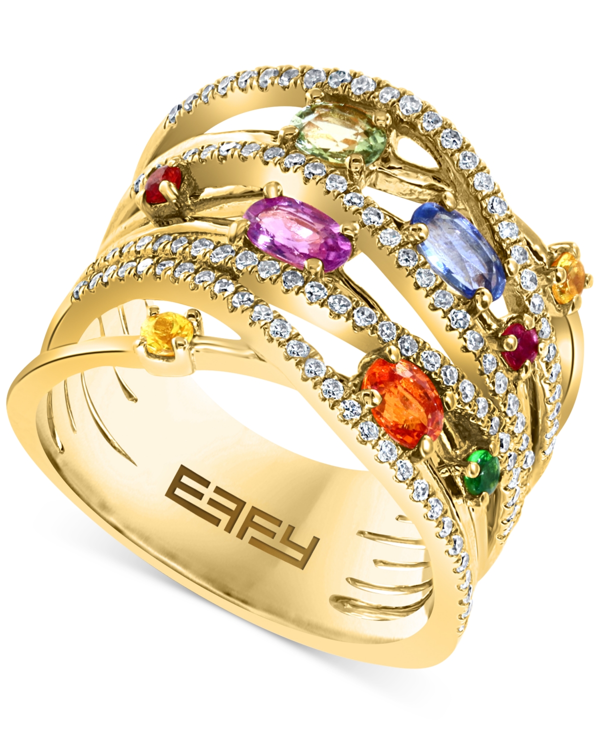 Effy Collection Effy Multi-sapphire (1-1/5 Ct. T.w.) & Diamond (3/8 Ct ...