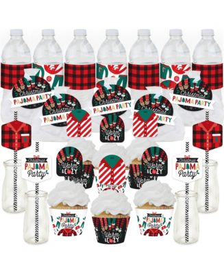 Big Dot of Happiness Christmas Pajamas - Holiday Party Cupcake Kit ...