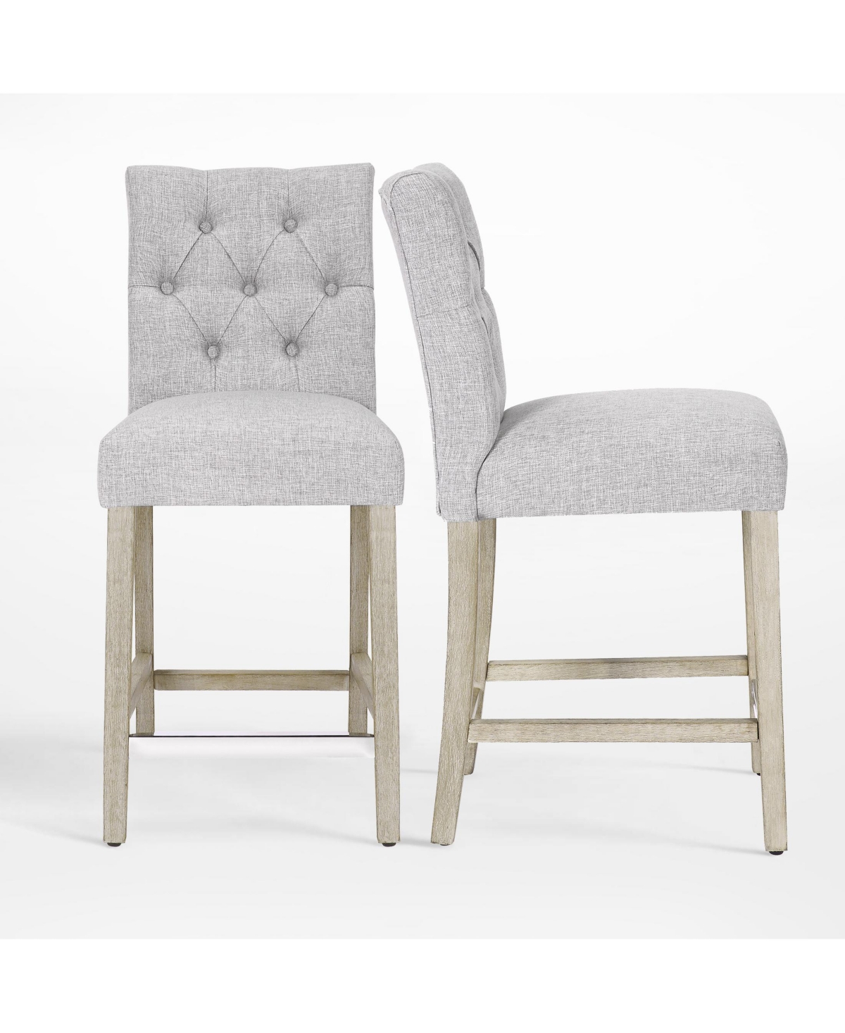 Click here for WestinTrends Linen Fabric Tufted Counter Stool (Se... prices