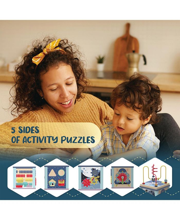 Leo & Friends Space Wooden Activity Cube - Macy's