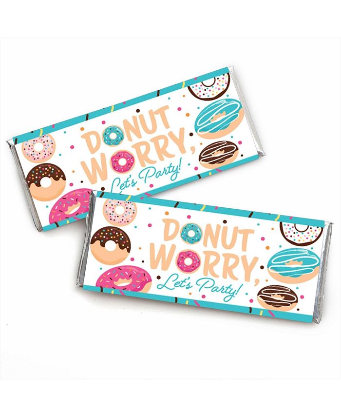 Big Dot of Happiness Donut Worry, Let's Party - Candy Bar Wrapper ...