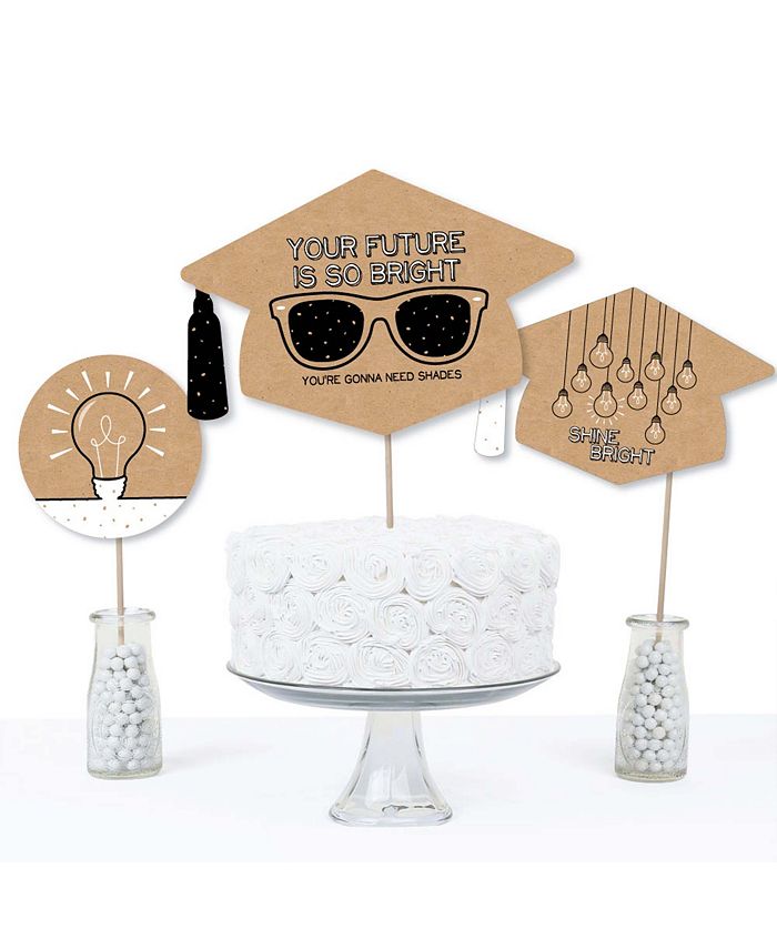 Big Dot of Happiness Bright Future - Graduation Party Centerpiece ...