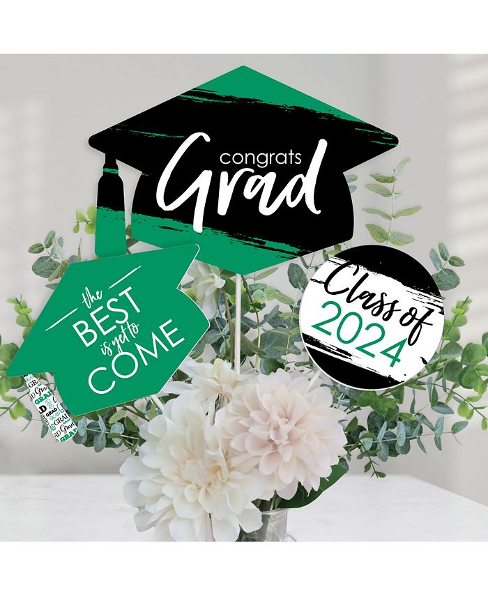 Big Dot of Happiness Green Grad - Best is Yet to Come 2024 Centerpiece ...
