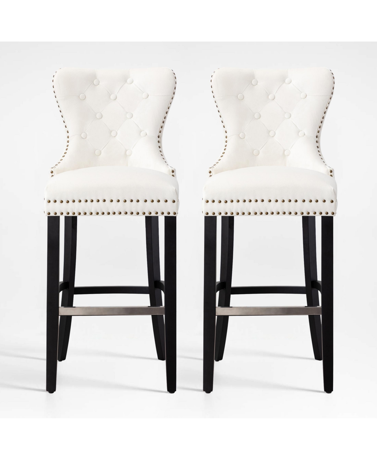 Click here for Tufted Upholstered Velvet Bar Stool with Metal Foo... prices