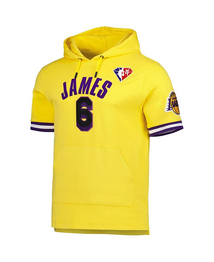 Pro Standard Men's LeBron James Gold Los Angeles Lakers Name and Number ...