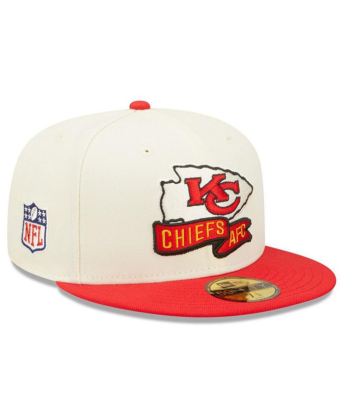 New Era Men's Cream, Red Kansas City Chiefs 2022 Sideline 59FIFTY ...
