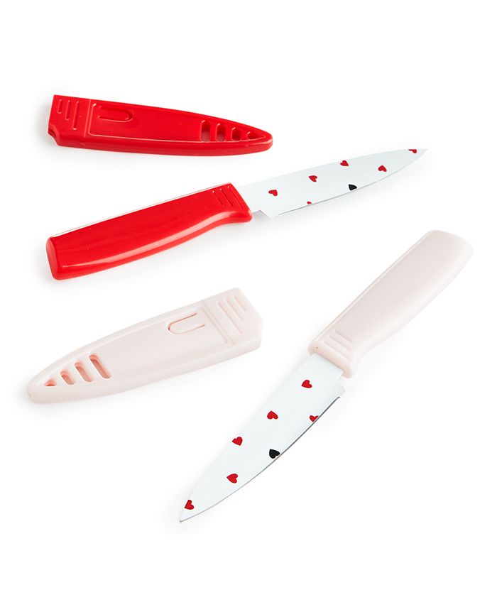 The Cellar 2-Pc. Printed Paring Knives with Sheaths, Created for Macy's - Macy's
