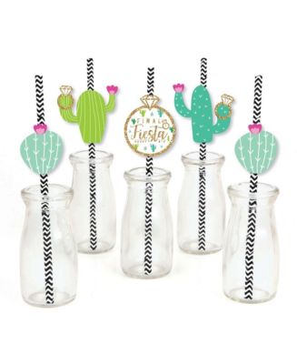Final Fiesta - Paper Straw Decor - Bachelorette Party Striped Decor ...