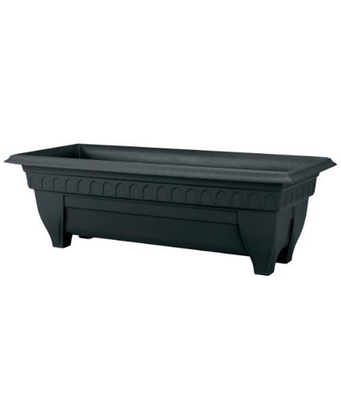 DCN Plastic 1427BK Azura Rectangle Patio Planter Black - Macy's