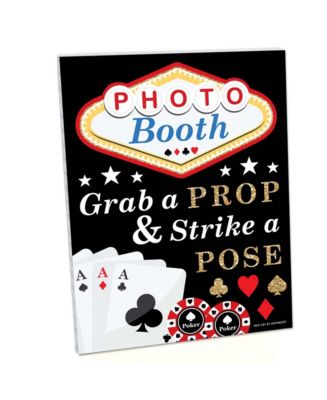 Big Dot of Happiness Las Vegas Photo Booth Sign - Casino - 10.5 x 13.75 ...