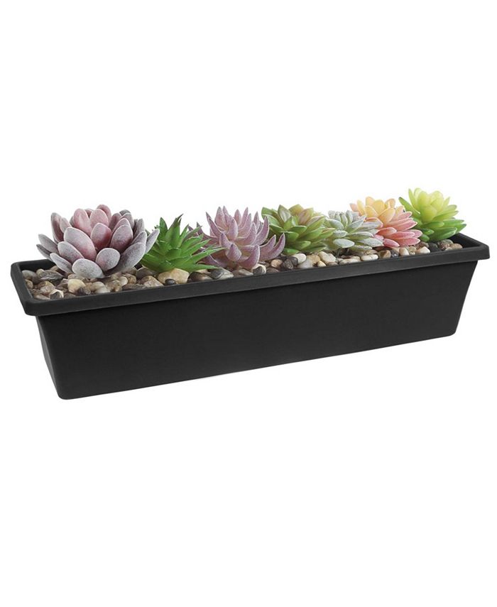Bloem Living TRB2400 Window Box Planter, Black - 24 inches - Macy's