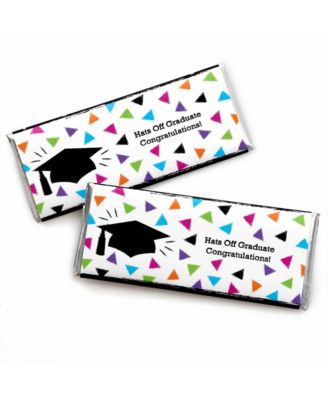 Hats Off Grad - Graduation Party Candy Bar Wrappers Party Favors - Set ...
