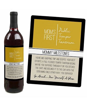 Big Dot of Happiness Mommy's First Milestones - Gift For Women - Wine ...