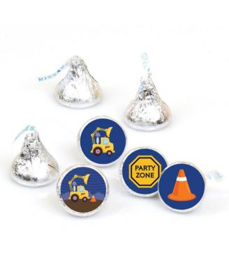 Big Dot of Happiness Construction Truck - Party Round Candy Sticker ...