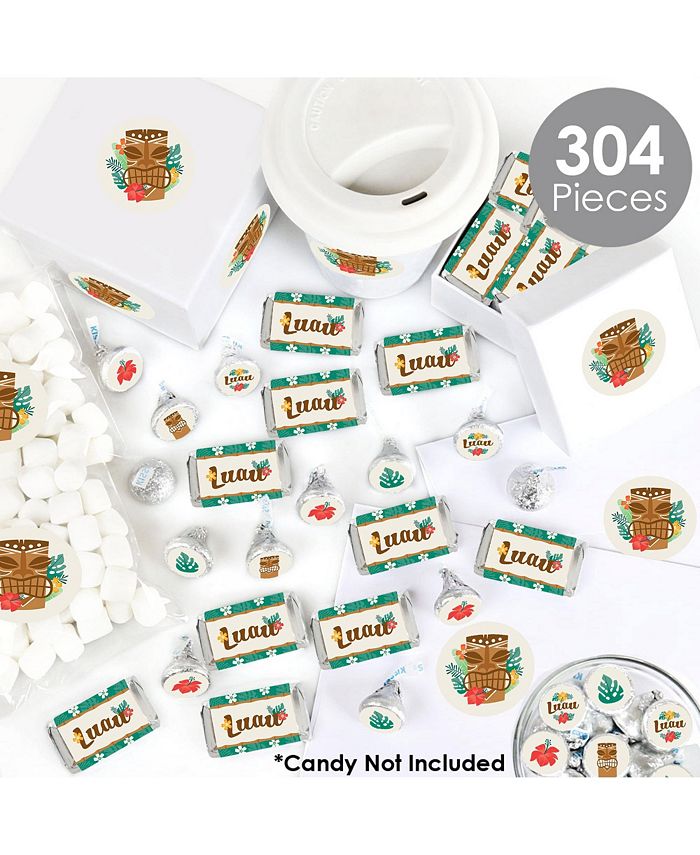 Big Dot of Happiness Tropical Luau - Hawaiian Beach Party Candy Favor ...