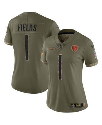 Women's Nike Justin Fields Olive Chicago Bears 2022 Salute To Service ...