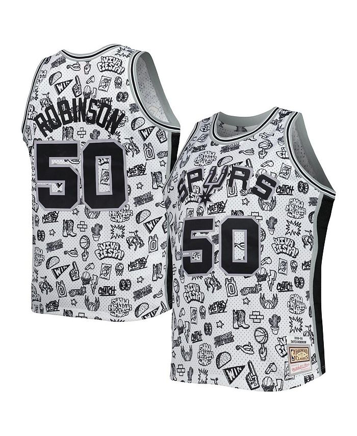 Mitchell & Ness Men's David Robinson White San Antonio Spurs 1998-99 ...