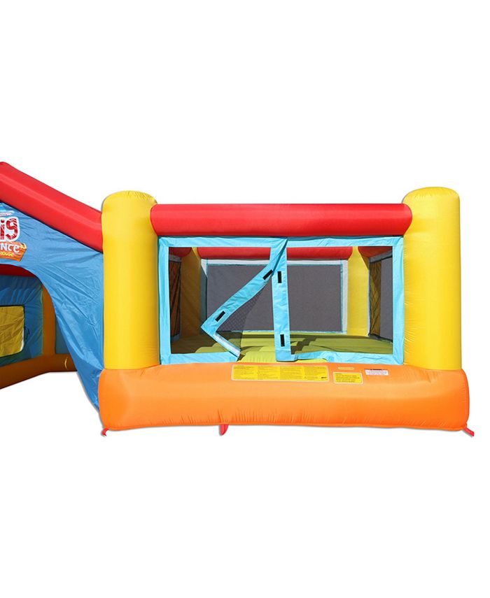 Banzai Giant Inflatable 2 in 1 Bouncy House, Motor Included - Macy's