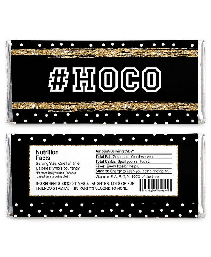 Big Dot of Happiness Hoco Dance - Candy Bar Wrapper Homecoming Favors ...