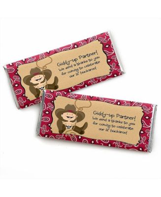 Big Dot of Happiness Little Cowboy - Western Candy Bar Wrappers Party ...
