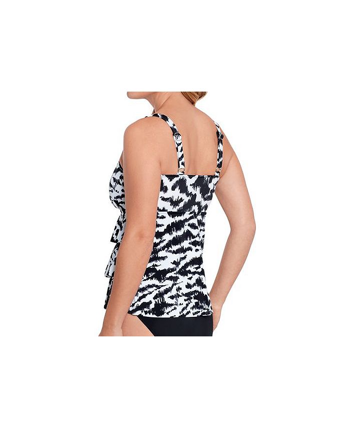 Swim Solutions Womens Tummy Control Triple Tier Fauxkini Created For
