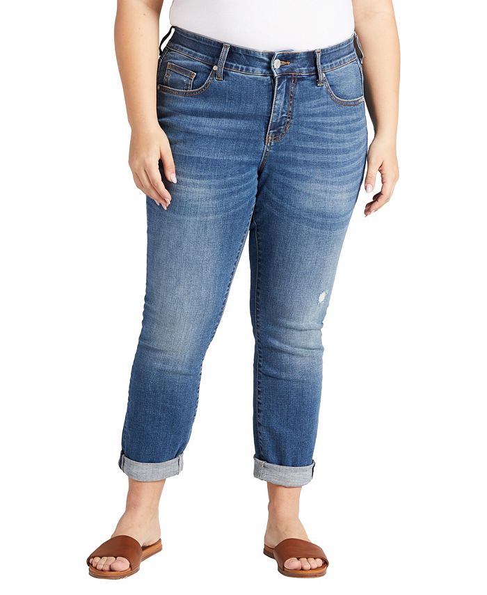JAG Plus Size Carter Mid Rise Girlfriend Jeans - Macy's