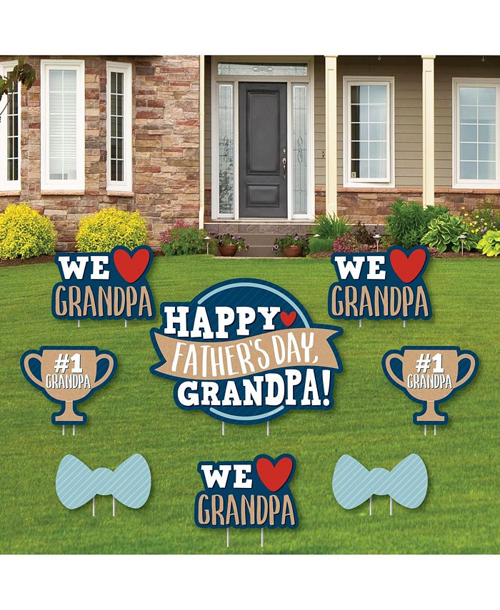 Big Dot of Happiness Grandpa, Happy Father's Day - Lawn Decor - We Love ...