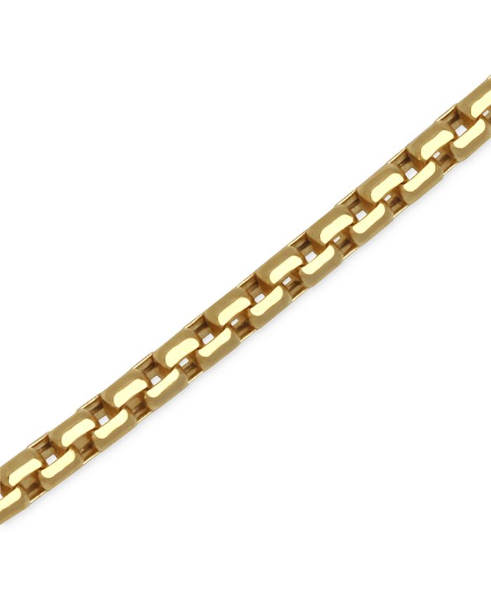 Macy's Rounded Box Link Chain Bracelet 7", in 14k Gold - Macy's