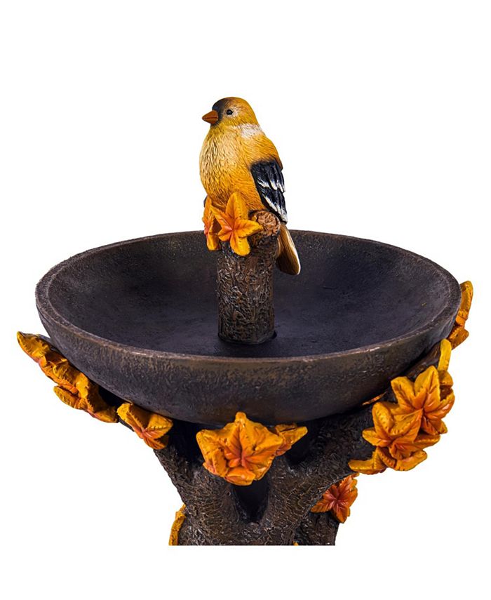 Evergreen Maple Tree Resin Bird Bath - Macy's