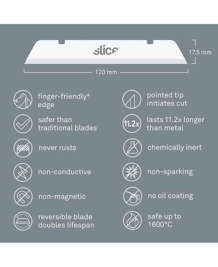 Slice 10539 Replacement Extra Long Industrial Blades - Pointed Tip ...