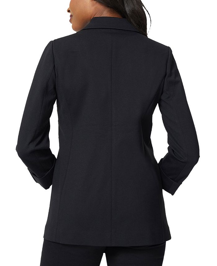 Jones New York Women's One Button Compression Rolled Sleeve Jacket - Macy's
