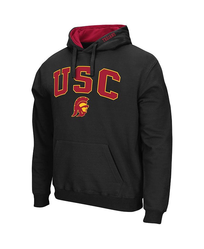 Colosseum Men's Black USC Trojans Arch & Team Logo 3.0 Pullover Hoodie ...