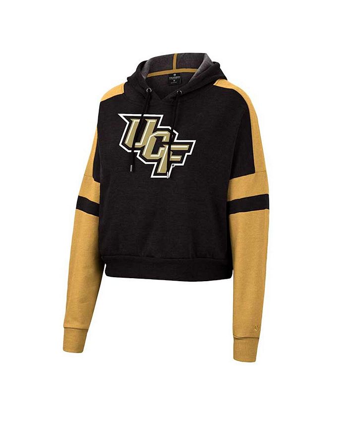 Colosseum Women's Black UCF Knights Throwback Stripe Arch Logo Cropped ...