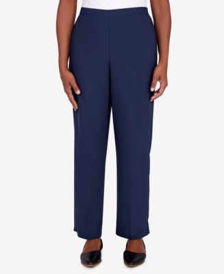 Alfred Dunner Women's Picture Perfect Microfiber Twill Short Length Pants - Macy's