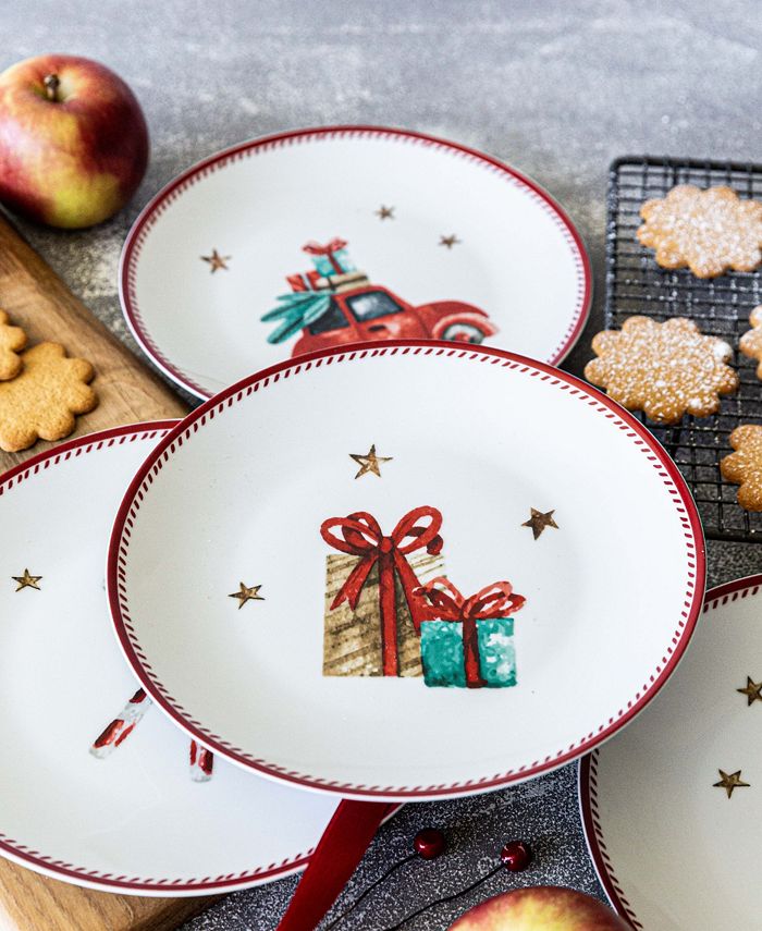 Over and Back Holiday Plates, Set of 4 & Reviews - Dinnerware - Dining ...