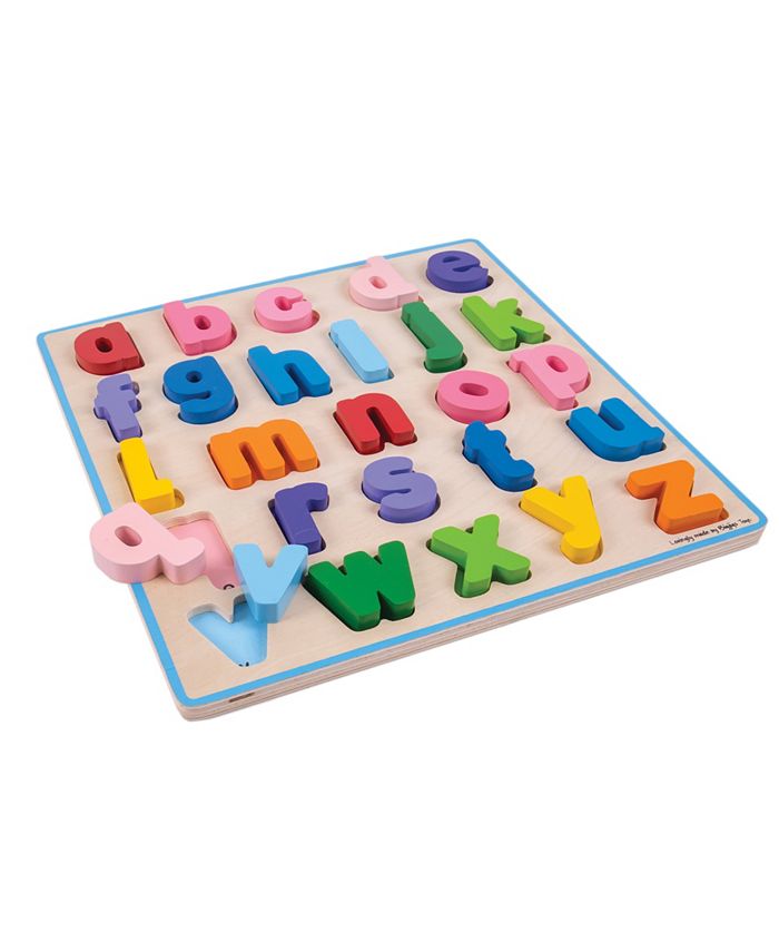 Bigjigs Toys Chunky Alphabet Lowercase Puzzle, 26 Pieces - Macy's